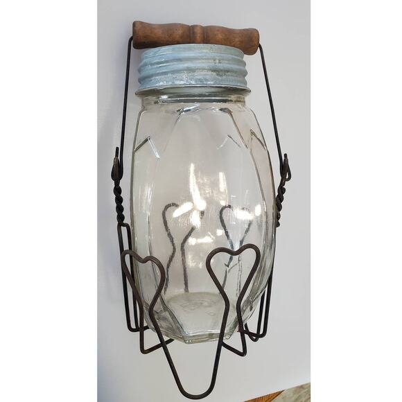 Hazel Atlas | Accents | Vintage Hazel Atlas Qt Glass Jar With Ball Lid ...